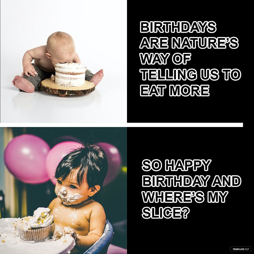 Free Happy Birthday Cake Meme GIF Illustrator JPG PSD PNG 