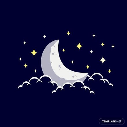 Free Moon and Stars Vector - EPS, Illustrator, JPG, PNG, SVG | Template.net