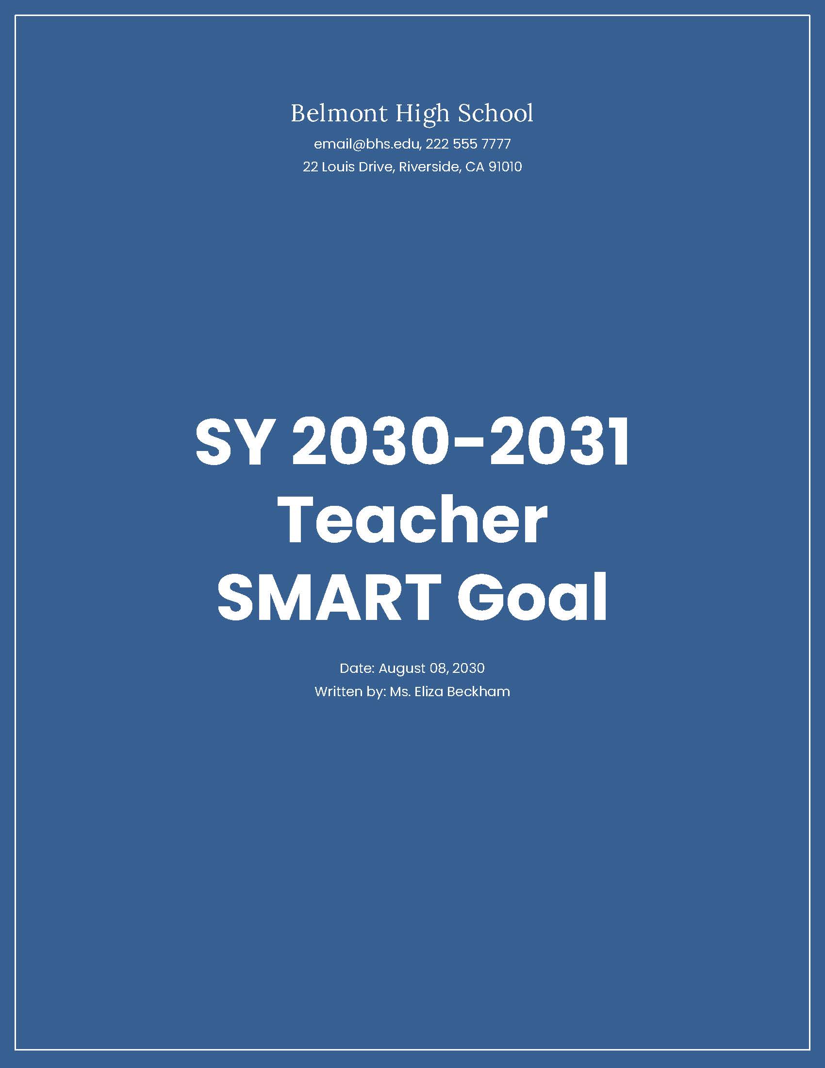 Smart Goals For Students Template Google Docs Word PDF Template Smart Goals For Students Template Google Docs Word PDF Template