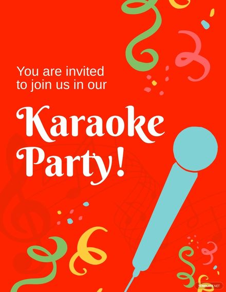 Karaoke Invitation Templates Design Free Download Template