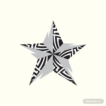 Nautical Star Black And White