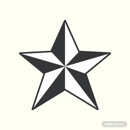 Free Black and White Star Vector - Download in Illustrator, EPS, SVG ...