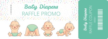 Free Diapers Raffle Ticket Template in Adobe Photoshop, Illustrator ...
