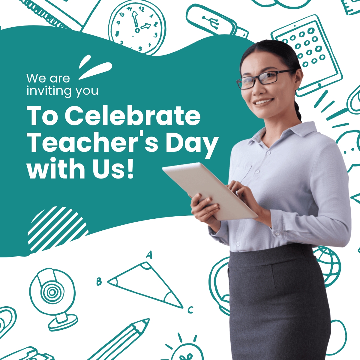 Free Teacher s Day Invitation Linkedin Post Template Template