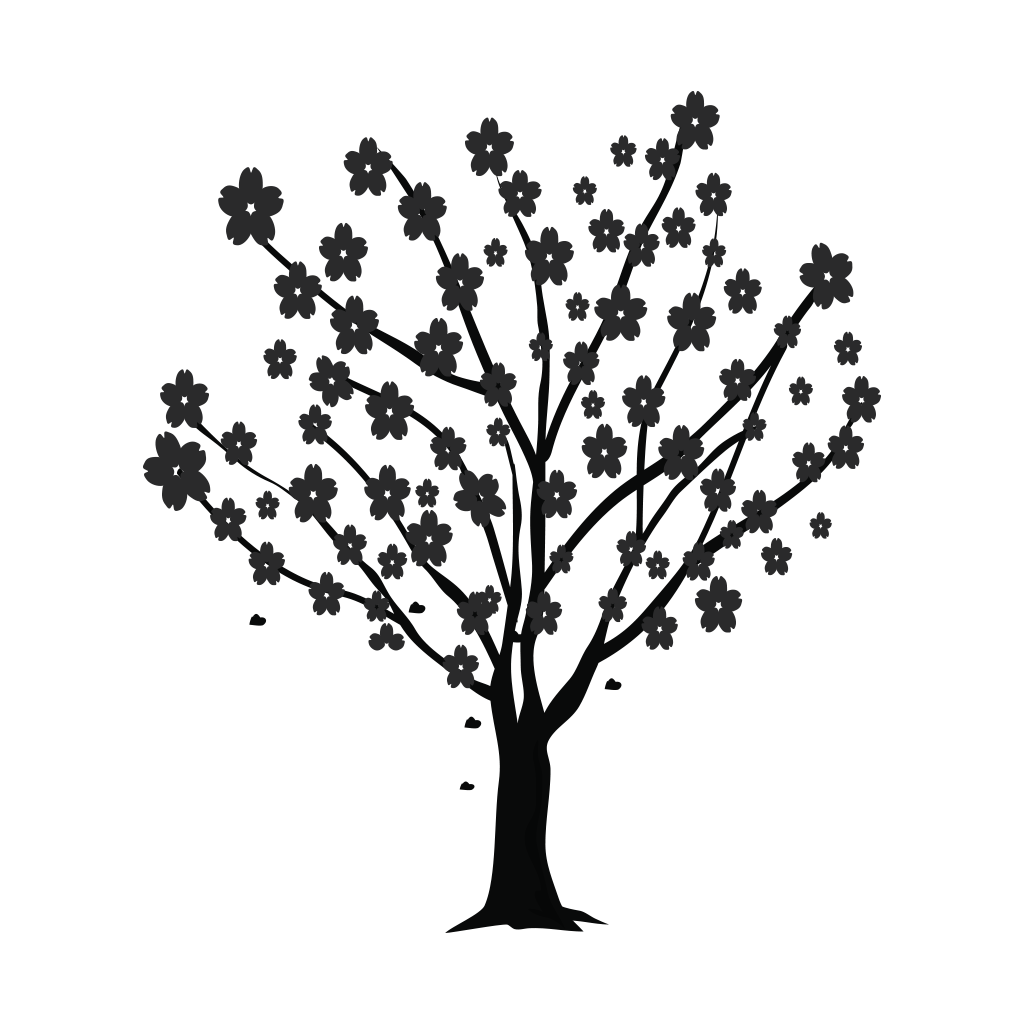 Free Cherry Blossom Tree Silhouette - EPS, Illustrator, JPG, PSD, PNG ...
