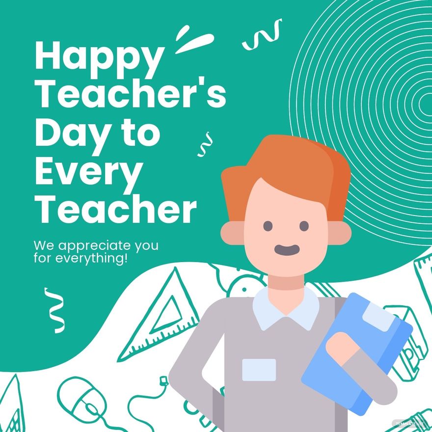Teachers Day Linkedin Post Templates Design Free Download 