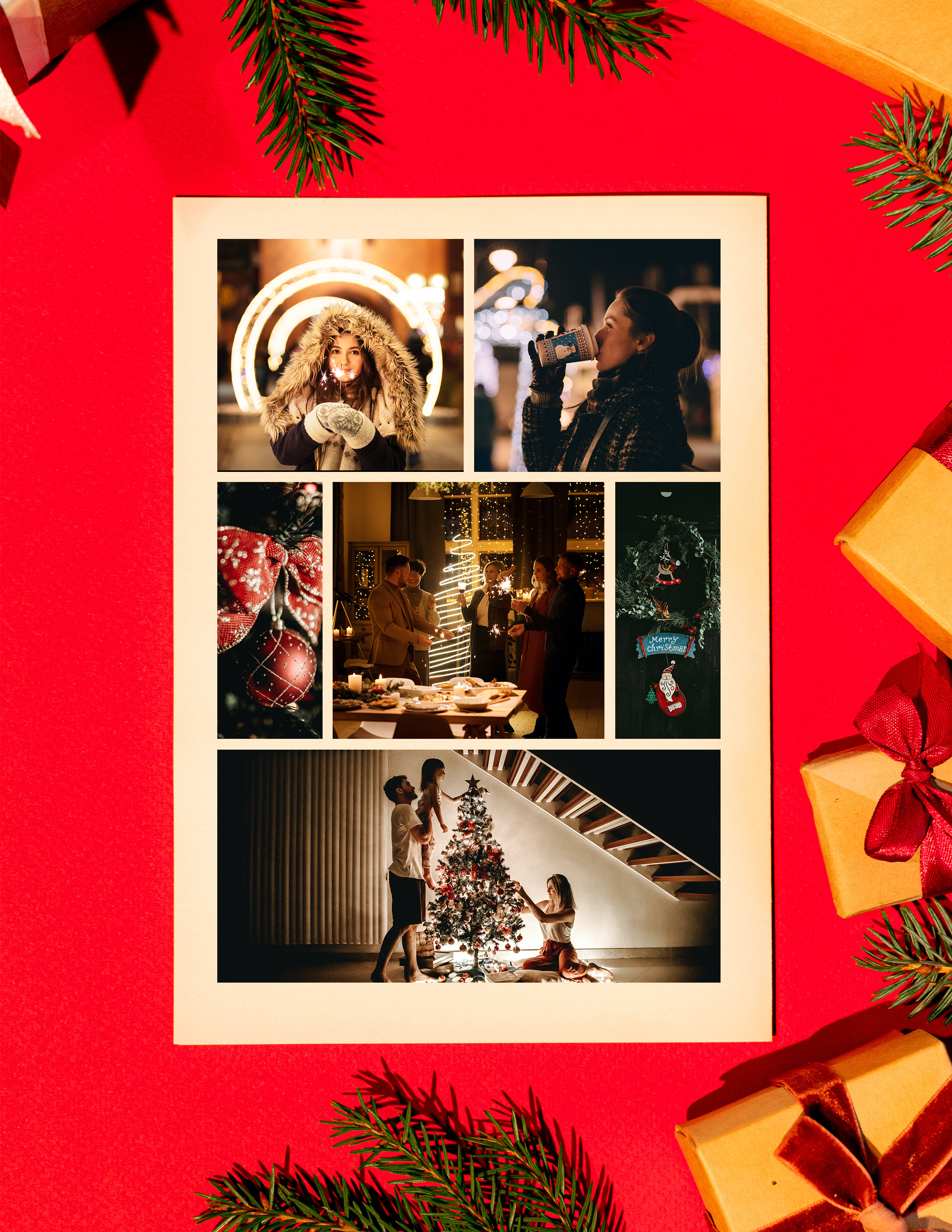 Free Circle Family Photo Collage Template - Download in Illustrator ...