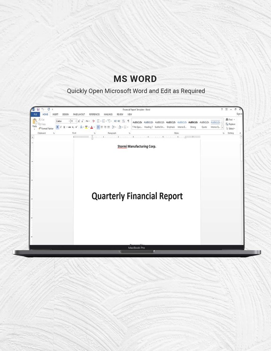 Financial Report Template - Download in Word, Google Docs, Apple Pages ...