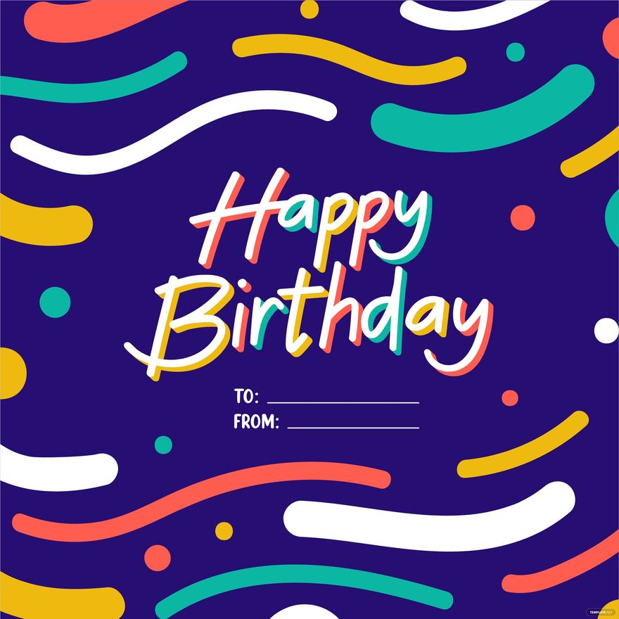 Free Birthday Card Vector EPS Illustrator JPG PNG SVG Template Free Birthday Card Vector EPS Illustrator JPG PNG SVG Template
