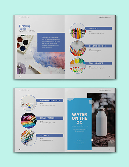 School Supply Catalog Template - InDesign, Word | Template.net