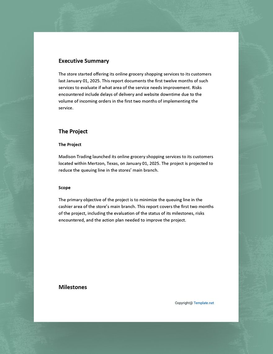 Simple Monthly Report Template - Google Docs, Word, Apple Pages ...