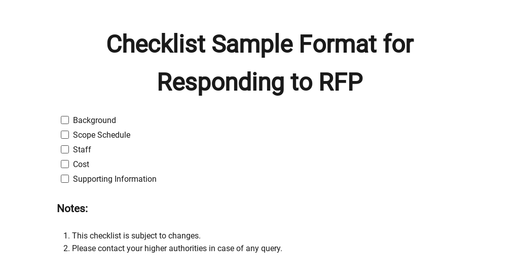 Sample Blank Checklist Template - Google Docs, Word, Apple Pages, PDF ...