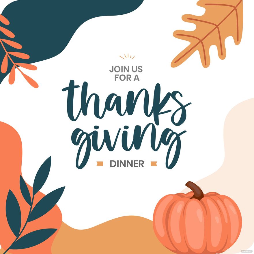 Free Happy Thanksgiving Invitation Vector