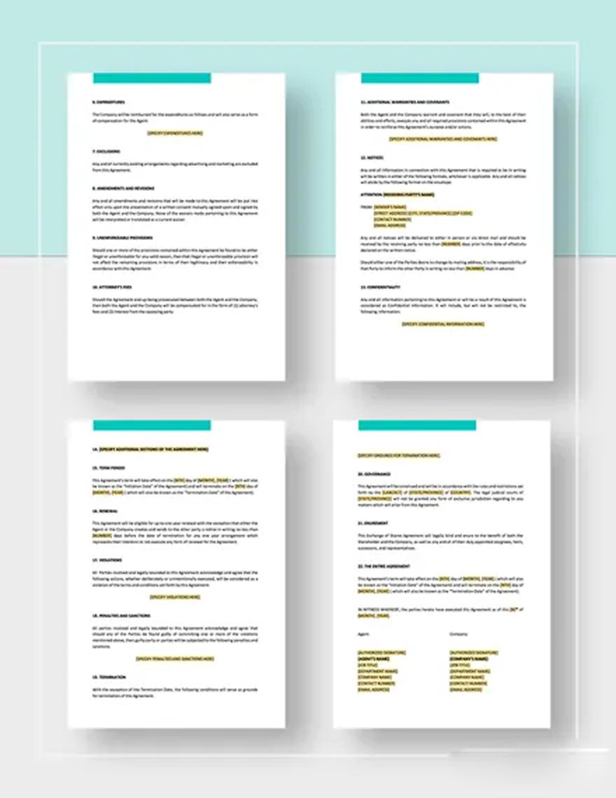 Advertising and Marketing Agreement Template - Google Docs, Word, Apple ...