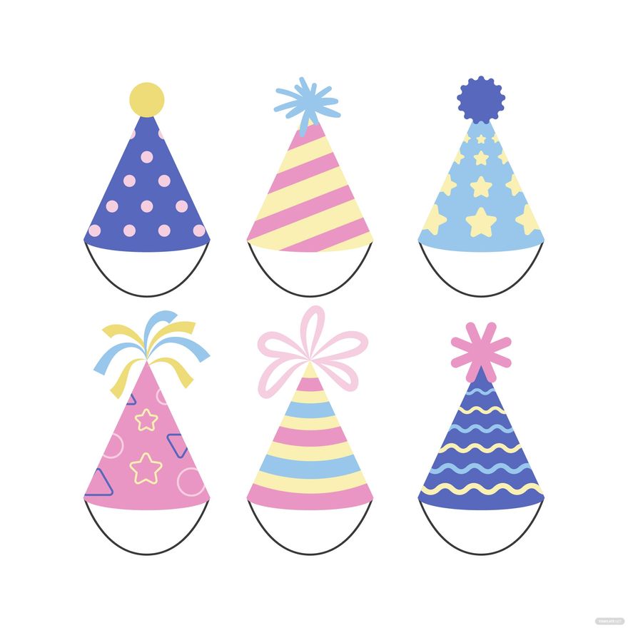 Petticoat Almost Mellow Birthday Party Hat Template Png 