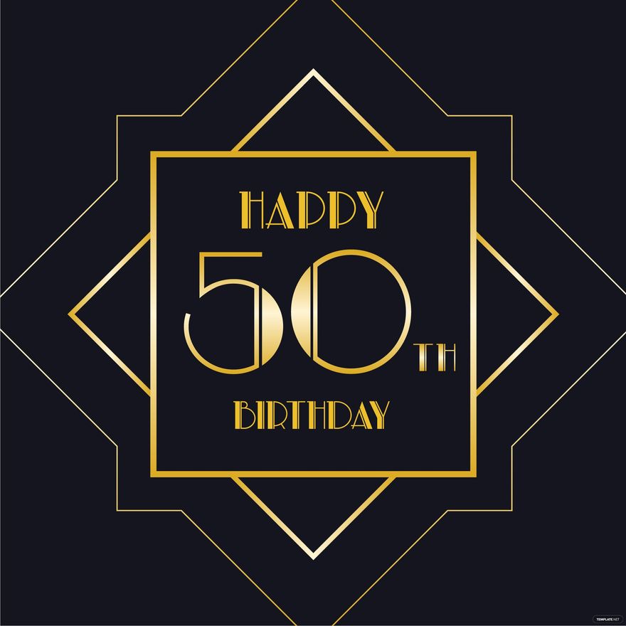 50th Birthday Powerpoint Template Free Printable Templates