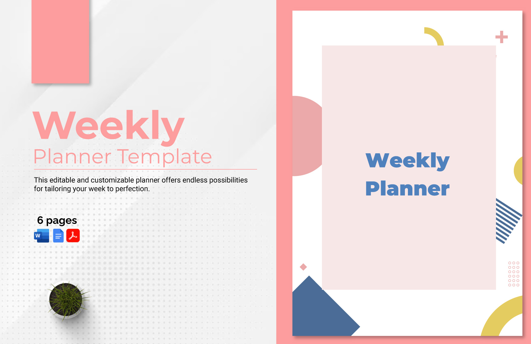 Weekly Planner Template - Download in Word, Google Docs, PDF ...