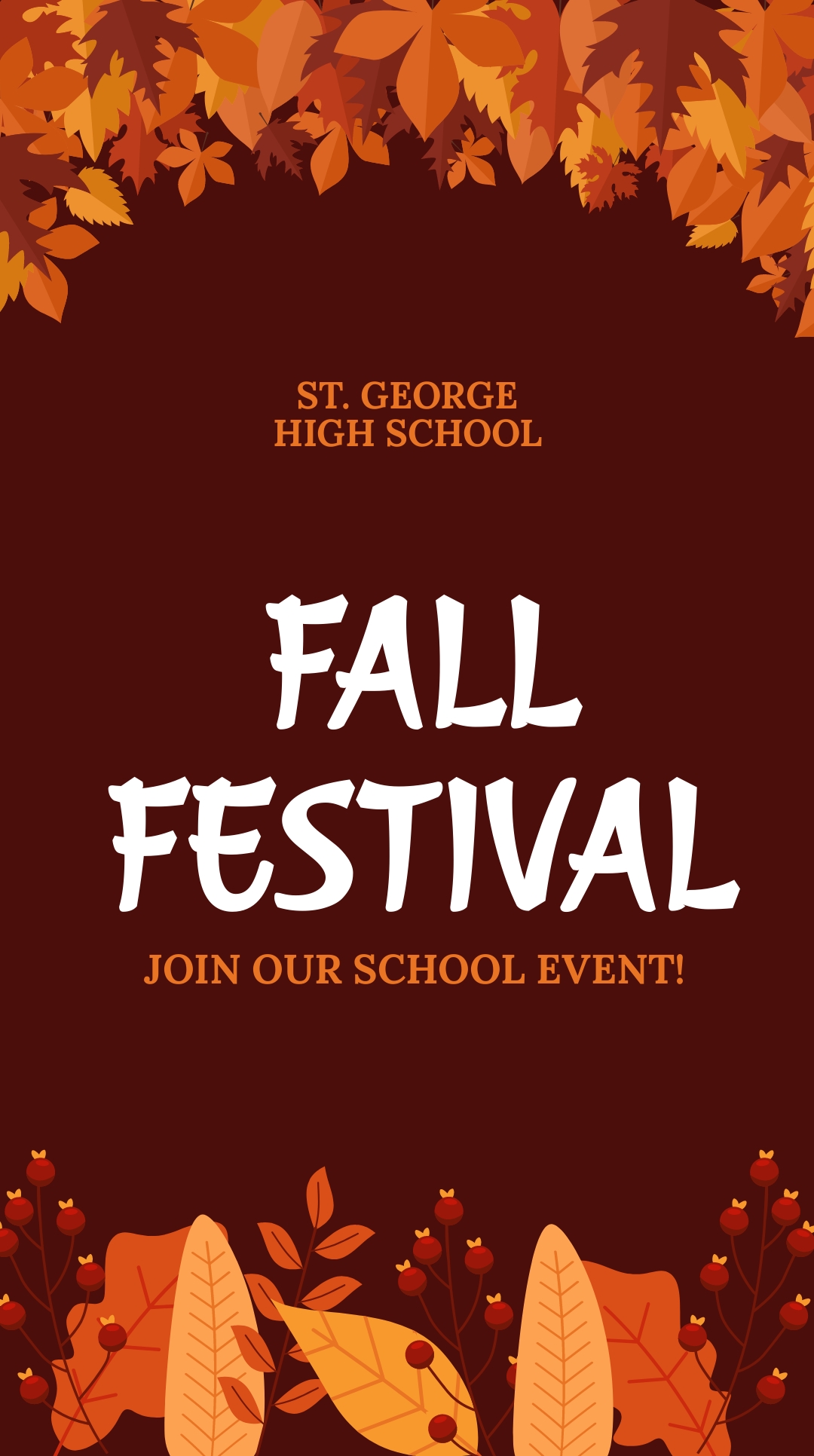 Free Fall Autumn Event Instagram Story Template Template