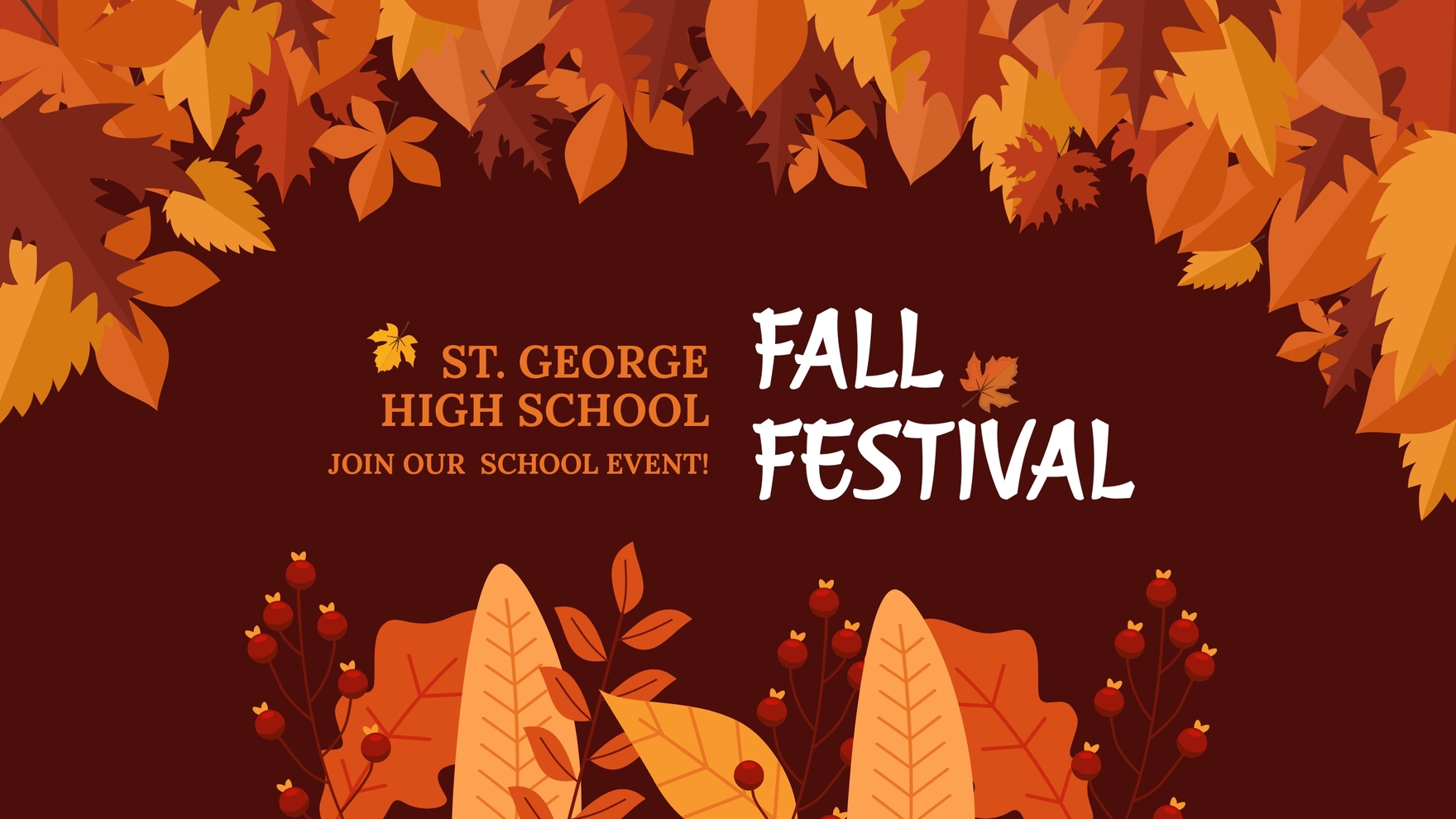FREE Fall Autumn Event Template Download In JPG PNG Template