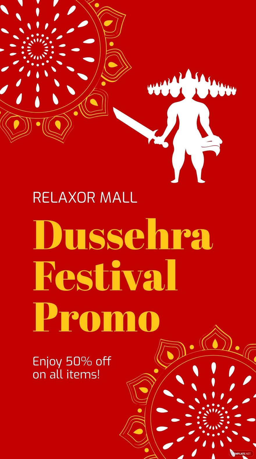 Free Dussehra Sale Instagram Story Template Template