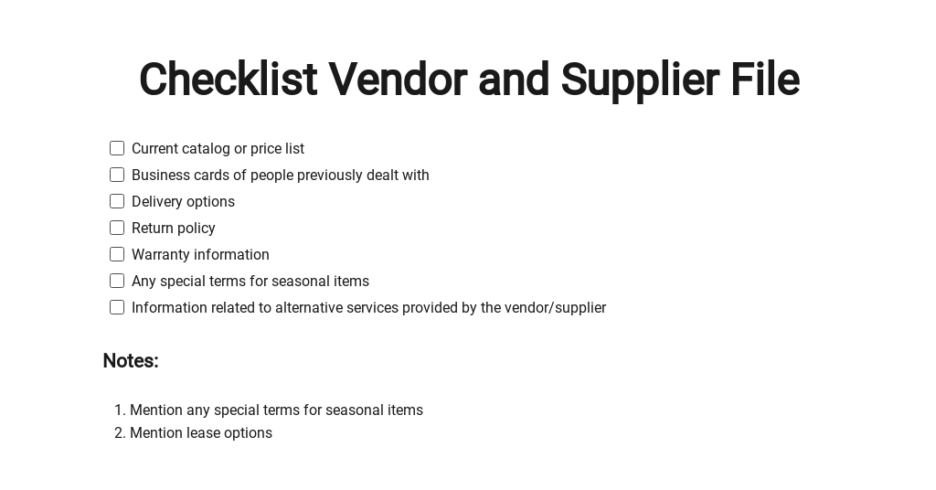 7+ FREE Vendor Templates - Word | Template.net