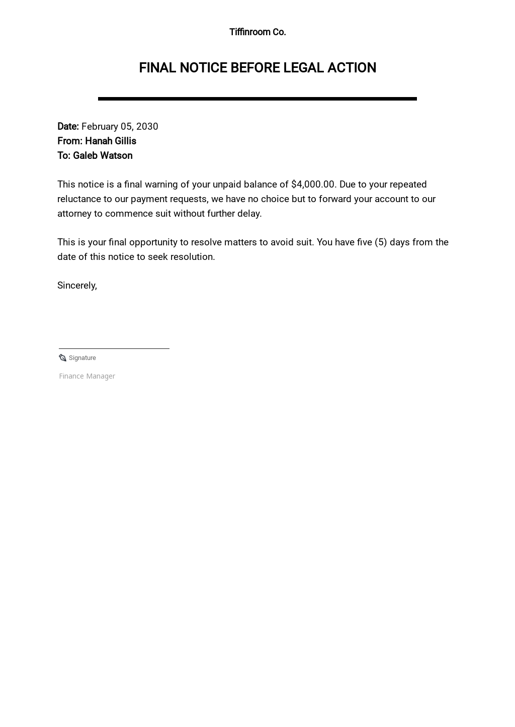 12 Notice Agreement Apple Pages Templates Free Downloads Template