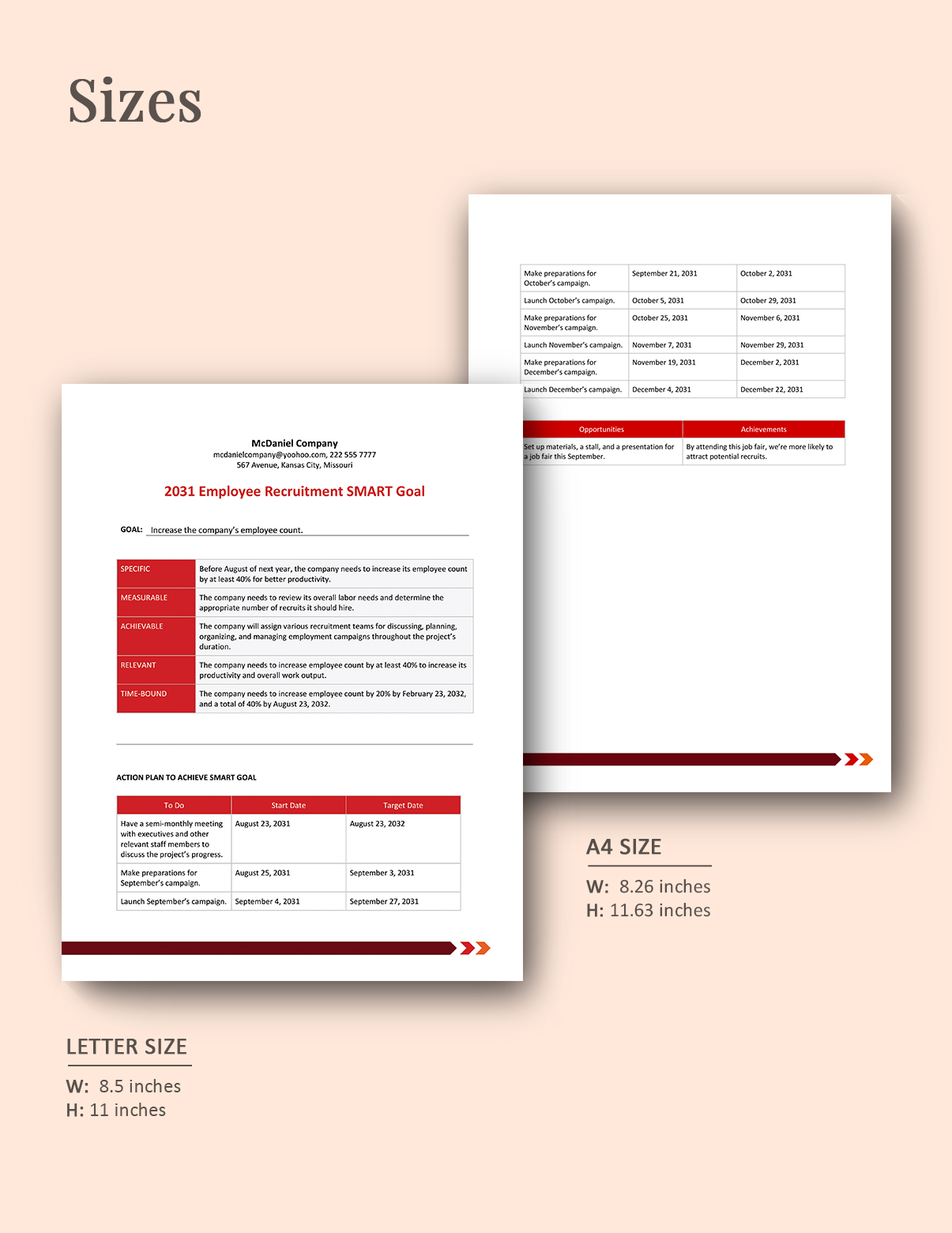 Smart Goals for Employees Template - Download in Word, Google Docs ...