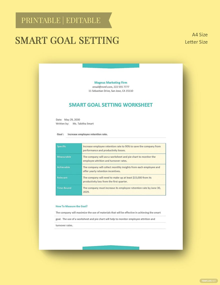 Routine SMART Goal Setting Template Google Docs Google Slides Excel Routine SMART Goal Setting Template Google Docs Google Slides Excel