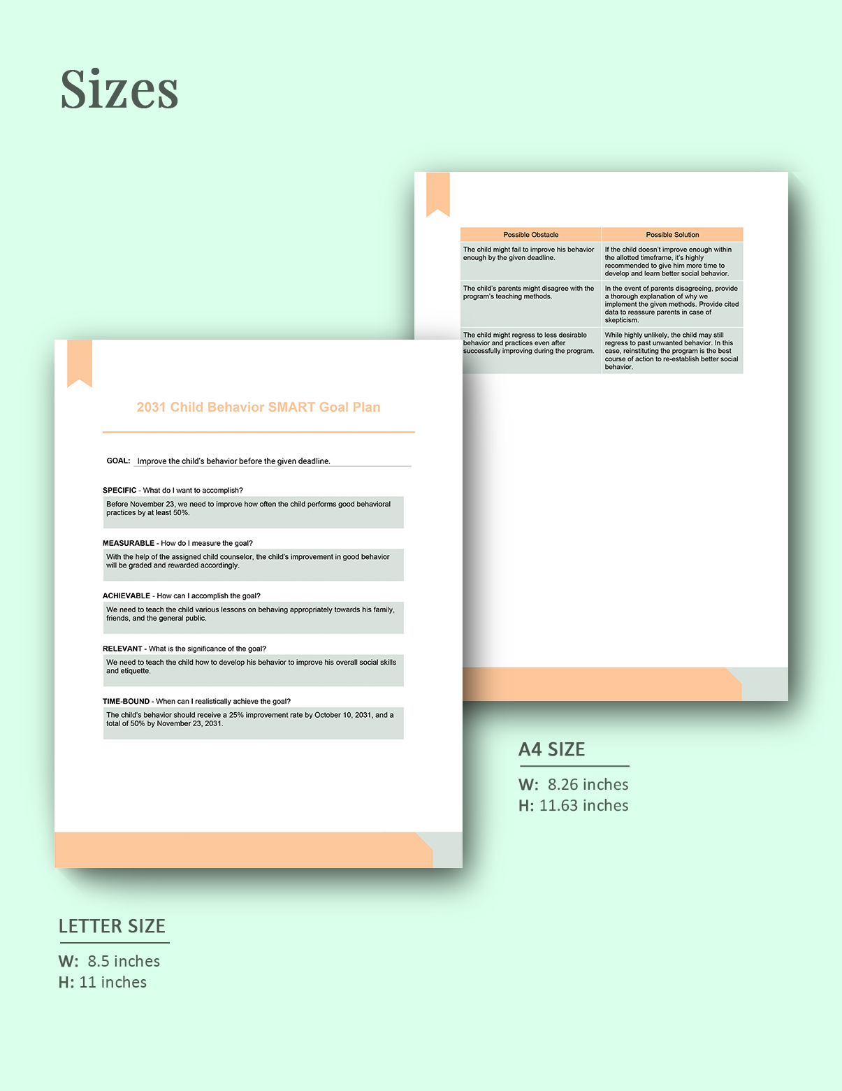 Smart Behavior Goals Template - Google Docs, Google Slides, Excel ...