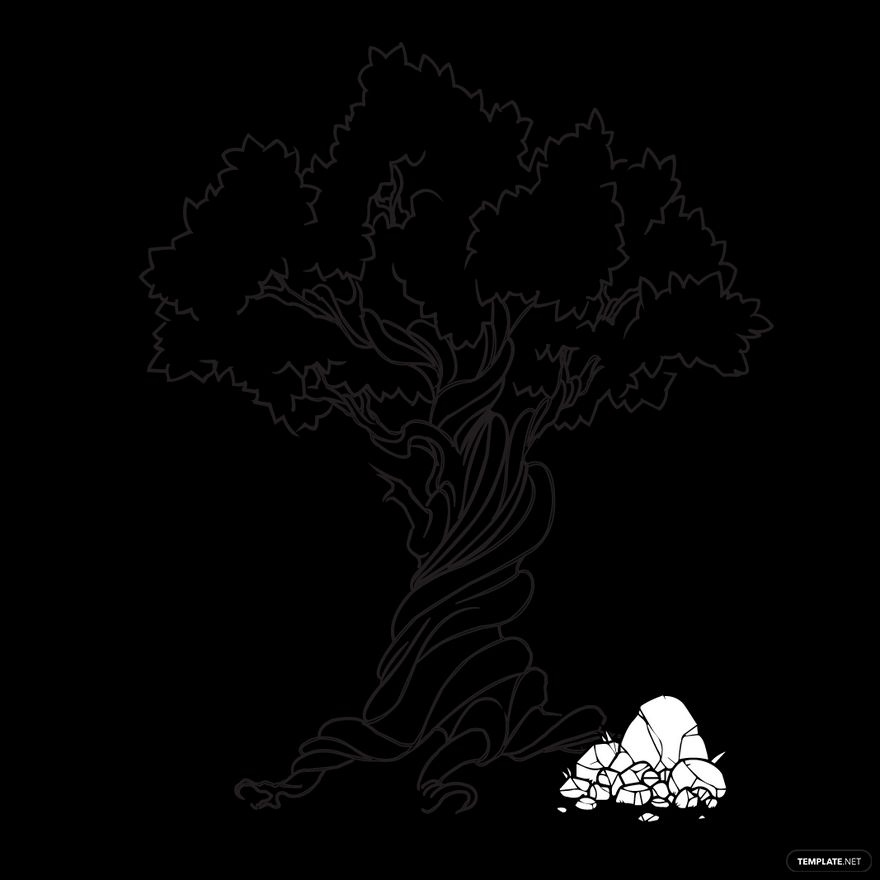 Free Black and White Tree/Plant Vector - Download in Illustrator, EPS ...