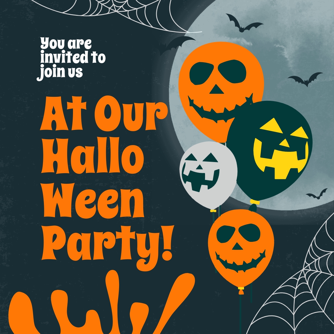 Free Halloween Invitation Instagram Post Template Template