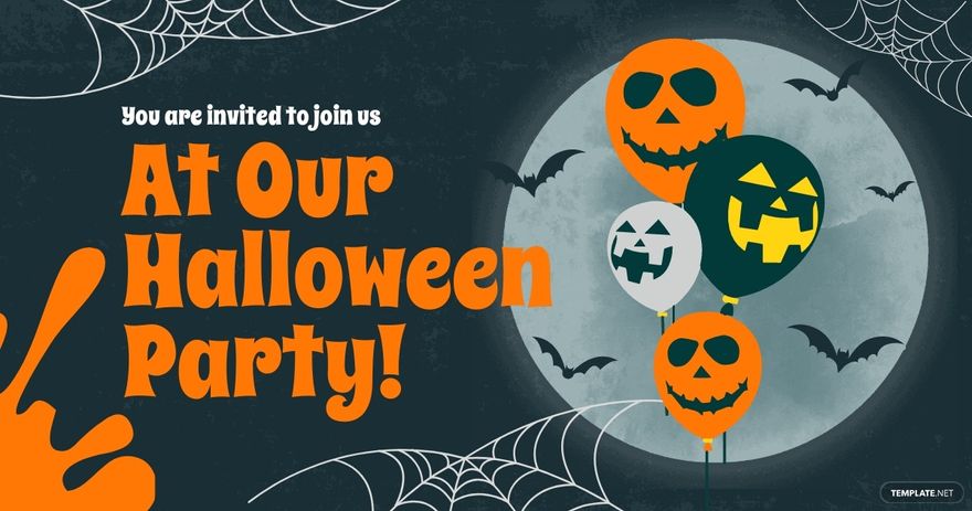 Free Halloween Invitation Facebook Post Template Template