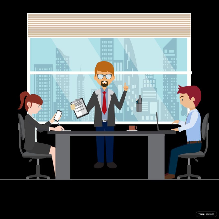 Free Office Meeting Vector - EPS, Illustrator, JPG, PNG, SVG | Template.net