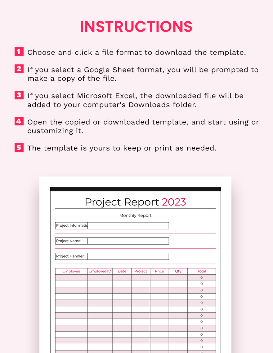 Project Report Template - Google Docs, Google Sheets, Illustrator ...