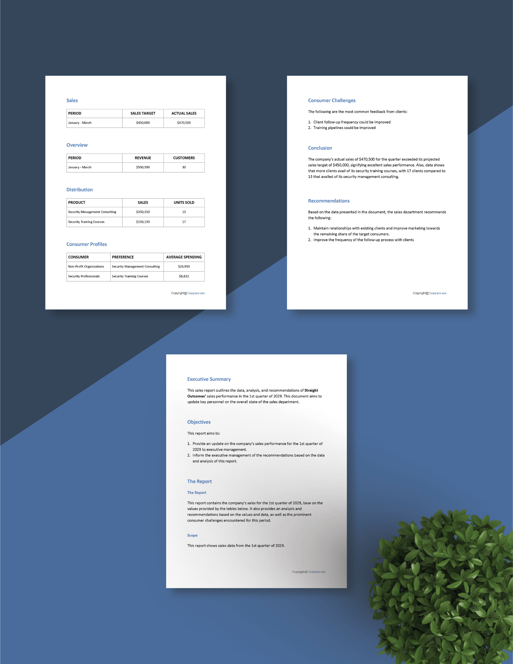 Sales Report Template - Download in Word, Google Docs, Apple Pages ...
