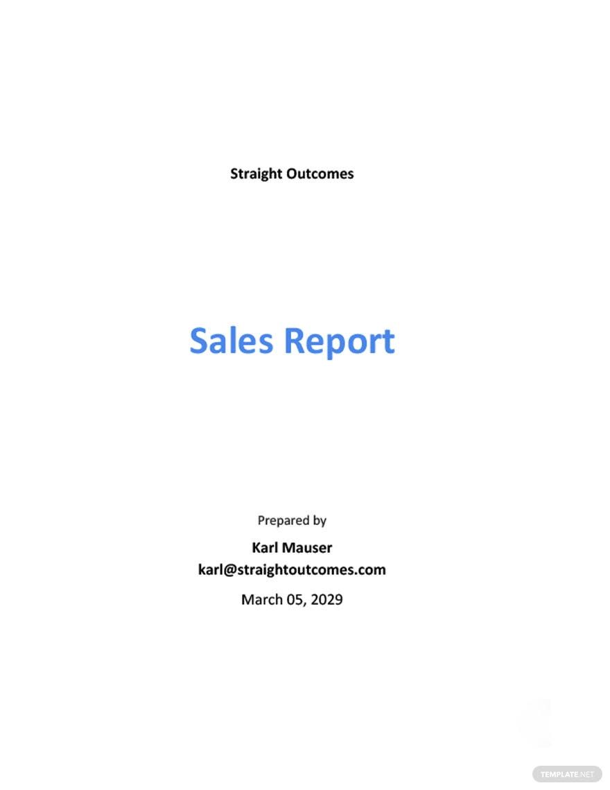 Real Estate Sales Report Template - Google Docs, Word, Apple Pages ...