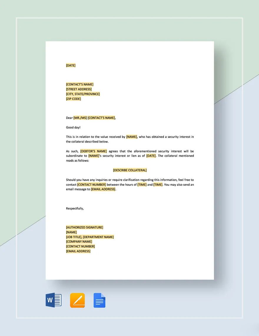 FREE Blank Agreement Word Template Download Template