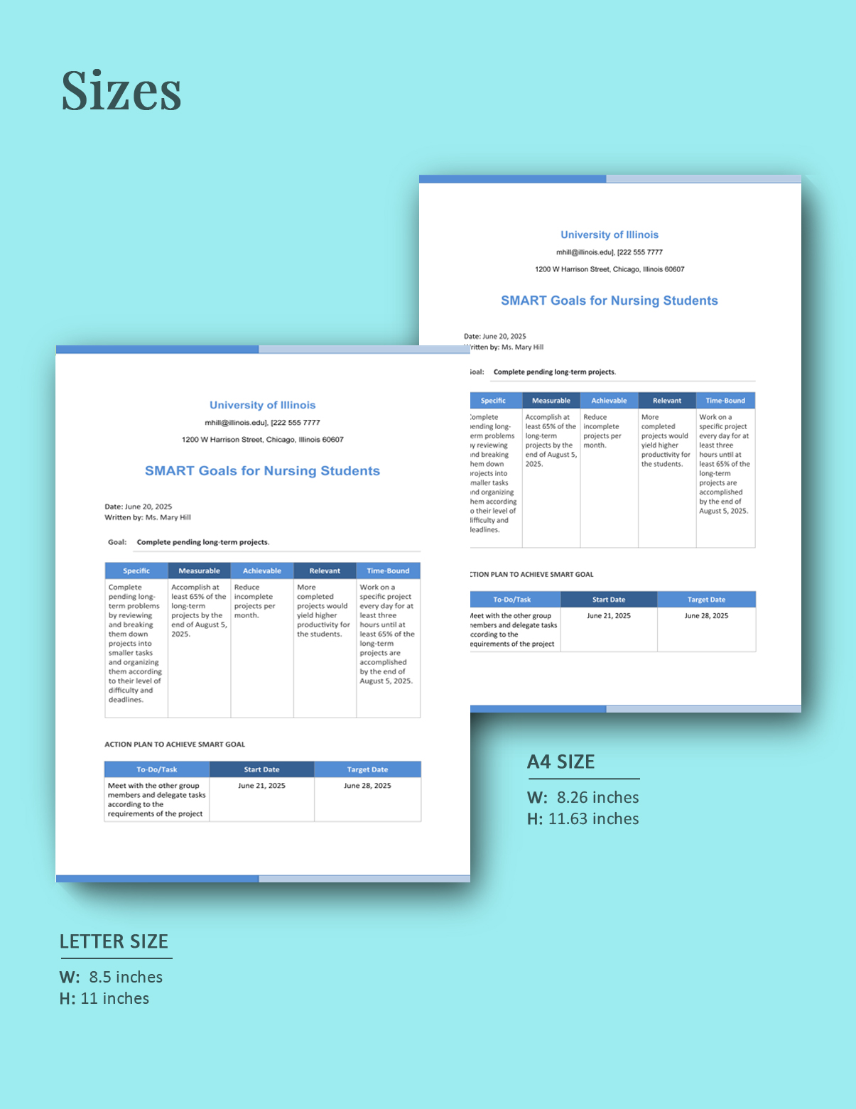 Smart Goal For Nursing Students Template - Google Docs, Google Slides ...