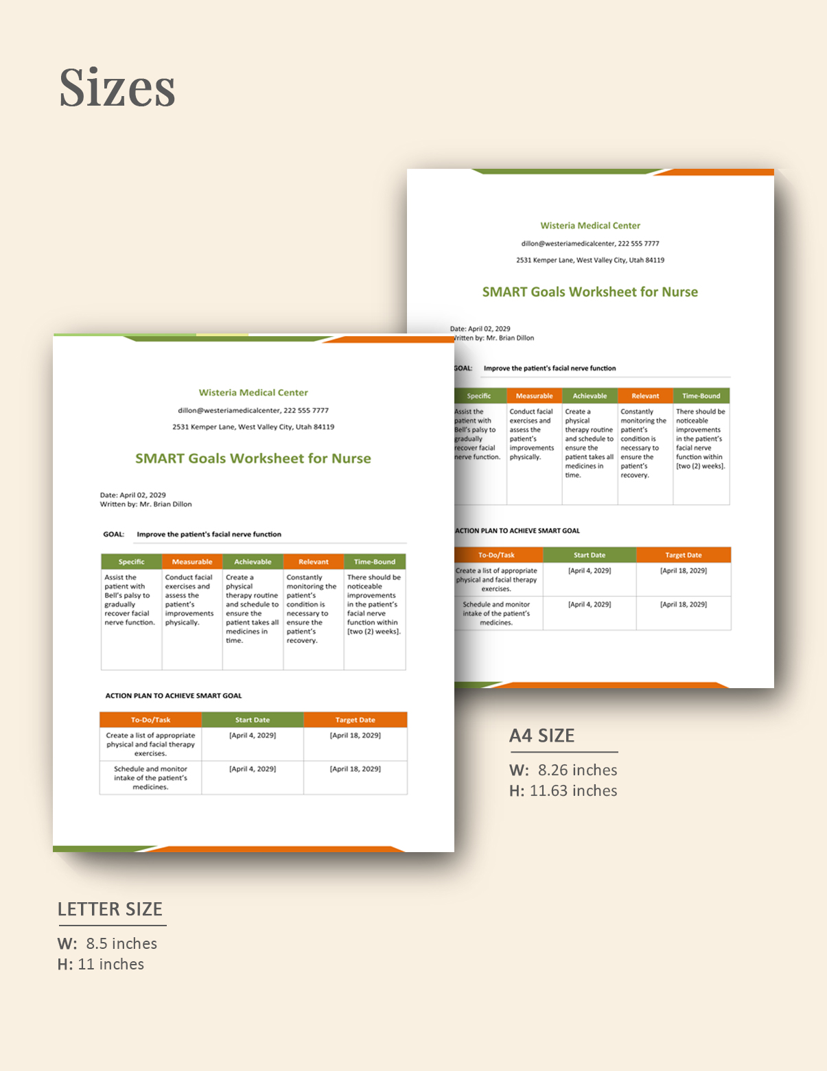 Smart Goals Worksheet For Nursing Template - Google Docs, Google Slides ...