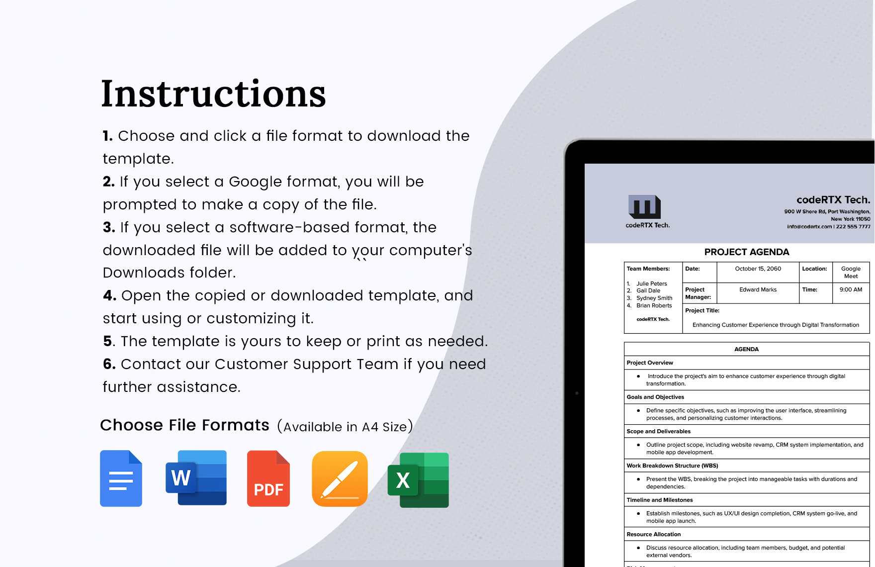 Project Agenda Template - Download in Word, Google Docs, PDF | Template.net