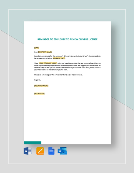 FREE Service Reminder Letter Template - Word (DOC) | Google Docs ...