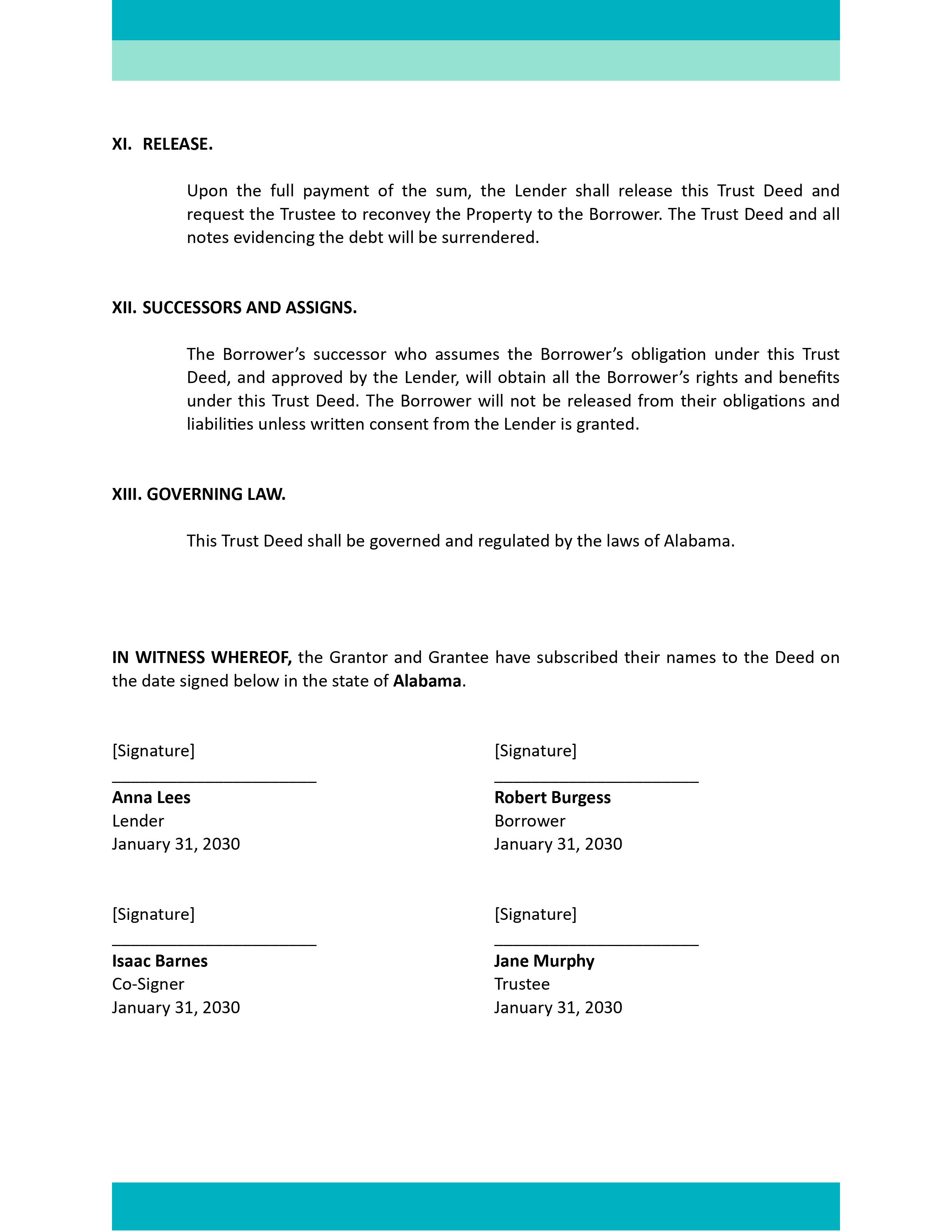 Trust Deed Template - Google Docs, Word, PDF | Template.net