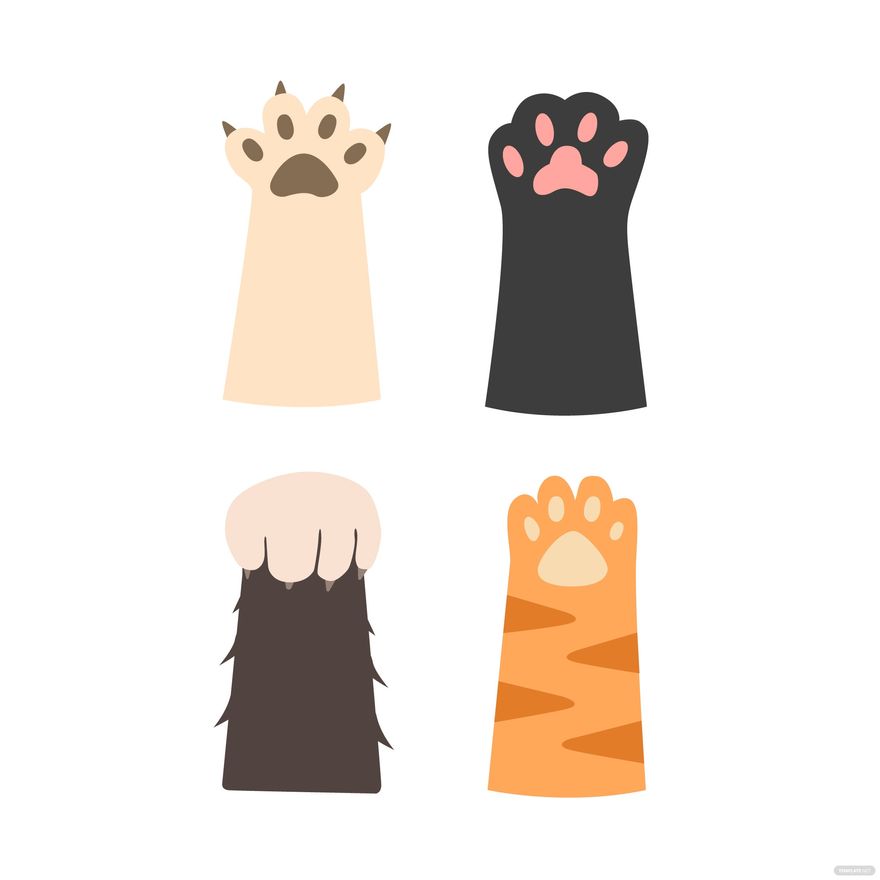 Free Cat Foot vector - EPS, Illustrator, JPG, PNG, SVG | Template.net