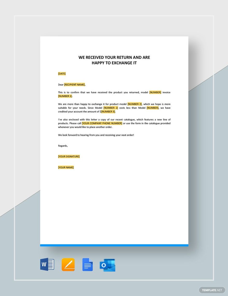 Free Payment Received Confirmation Letter Template - Google Docs, Word ...