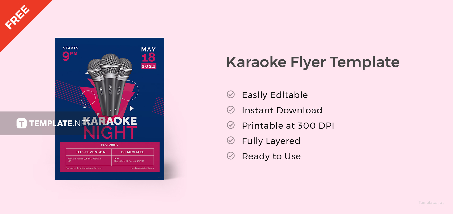 Free Karaoke Flyer Template in Microsoft Word, Publisher, Adobe ...