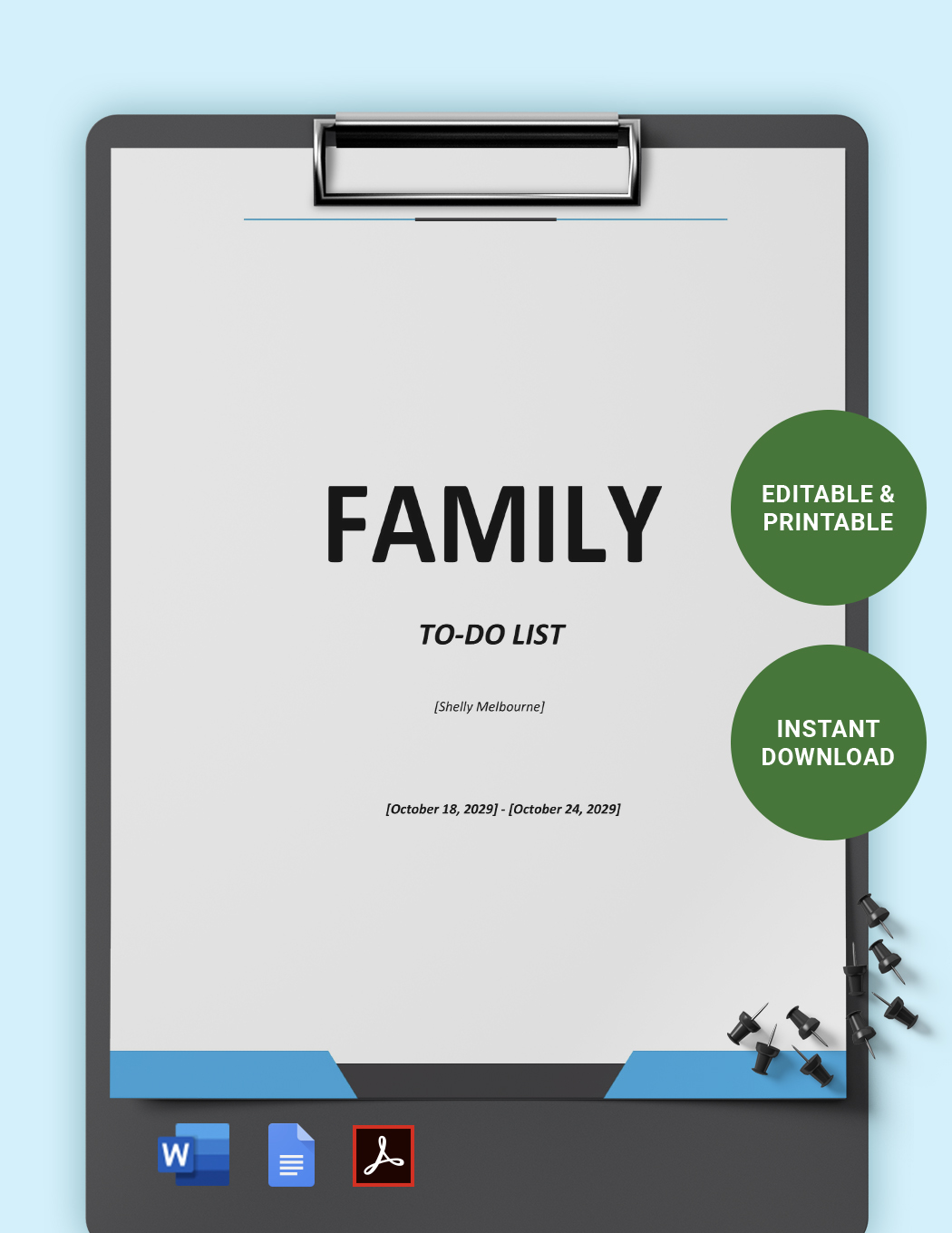 Family To Do List Template Google Docs Word Apple Pages PDF 