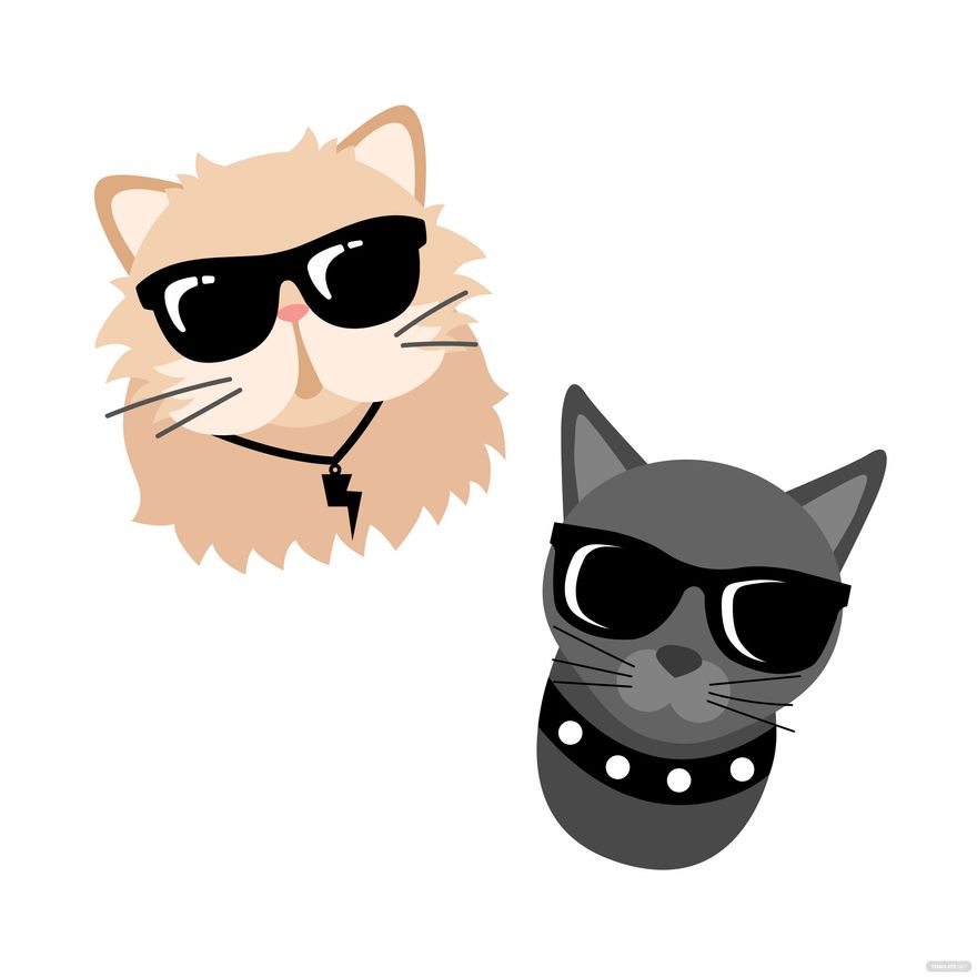 Free Cool Cat Vector - EPS, Illustrator, JPG, PNG, SVG | Template.net