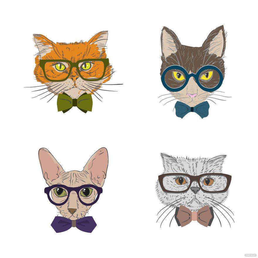 Free Free Vintage Cat Vector | Template.net