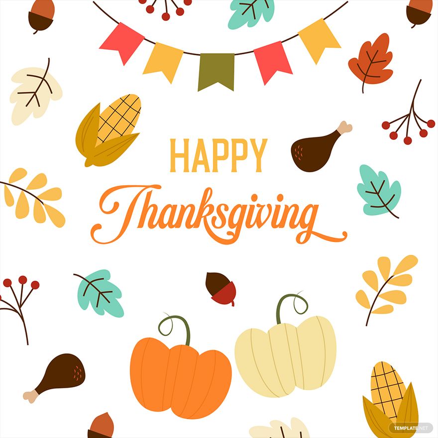 Free Decorative Happy Thanksgiving Vector - EPS, Illustrator, JPG, PNG ...