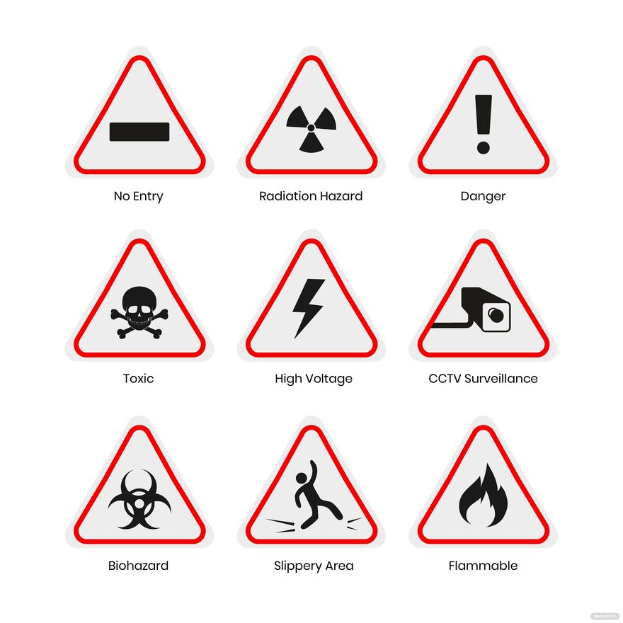 Free Safety Warning Signs Vector - EPS, Illustrator, JPG, PNG, SVG ...